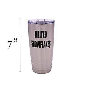 Funny Melted Snowflakes 20 Ounce Large Stainless Steel Travel Tumbler Mug Cup Gift For Conservative Or Republican Political Novelty