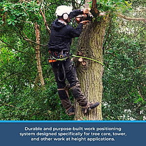 RNA X-Flight Adjustable Lanyard with Snap Hook - Neon Yellow, 12-Foot Heavy-Duty Positioning System, Made in USA, Arborist and Work-at-Height Gear