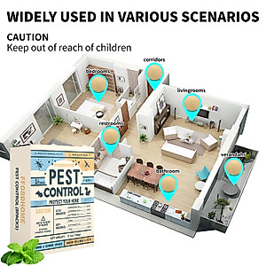 Pest Repellent Balls - Repel Rodent with Peppermint, High-Strength Mice, Mouse, and Rat Repellent - Effectively Deters Spiders, Roaches, Ants, Moths & Pests - 10 Balls