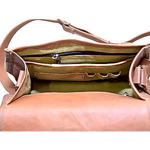 C.P Leather Women's Genuine Leather Tote Shoulder Crossbody Sling Bag Big Capacity Tassel Purses Handbag