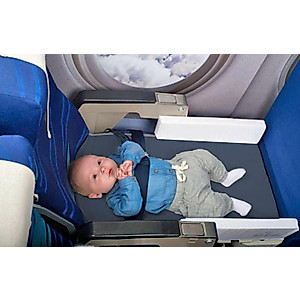 LYBOSH Children's Aircraft Travel Bed, Kids Airplane Travel Essentials, Travel Foot Rest for Airplane Flights, Airplane Footrest Seat Extender for Kids,Business Car Child Resting Foot Mats(Space