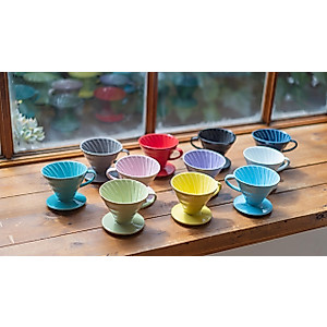 Hario V60 Ceramic Coffee Dripper Pour Over Cone Coffee Maker Size 02, White