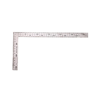Jutagoss 150mmx300mm/(6"x12") Thickened High-end Square Stainless Steel Framing Square Right Angle Ruler Thicken Try Square Ruler Tools for Carpenter Engineer 1Pcs