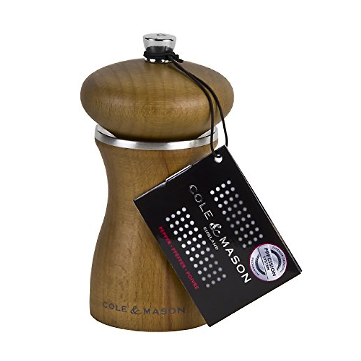 Cole & Mason Sherwood Sand Pepper Mill, Wood Light Brown, 120 mm