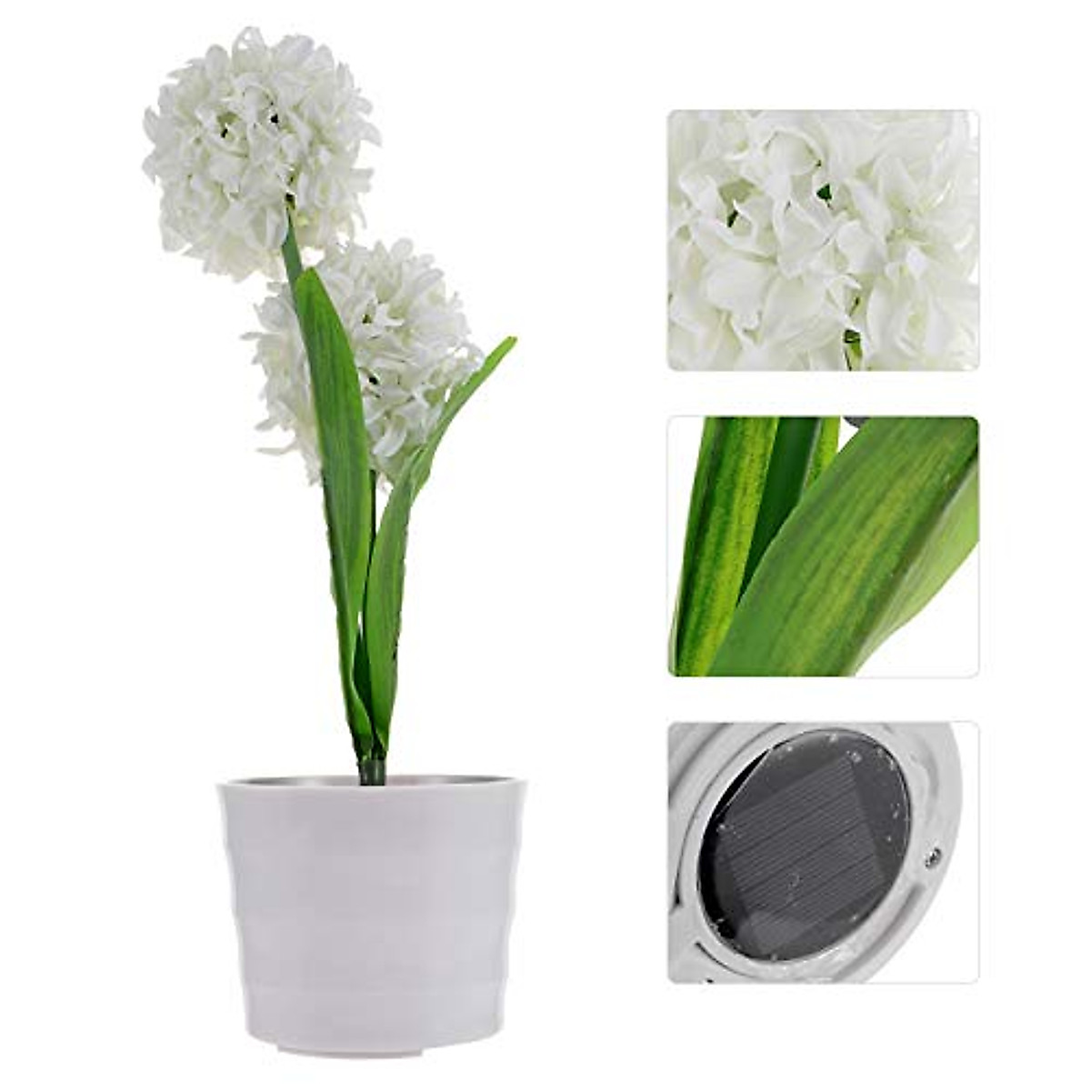 IMIKEYA Solar Power Stake Light Solar Garden Lights with Potted Flower Design LED Landscape Lighting Decorative Lighting for Walkway Patio Yard Garden Home Decoration