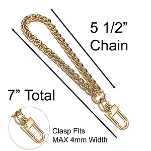 NEXT FASHION Wristlet Chain Braided Polished Gold - (5" 1/2)