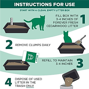 Arm & Hammer Forever Fresh Clumping Cat Litter Cedarwood, MultiCat 18lb, Pet Friendly with Essential Oils, (Pack of 1)