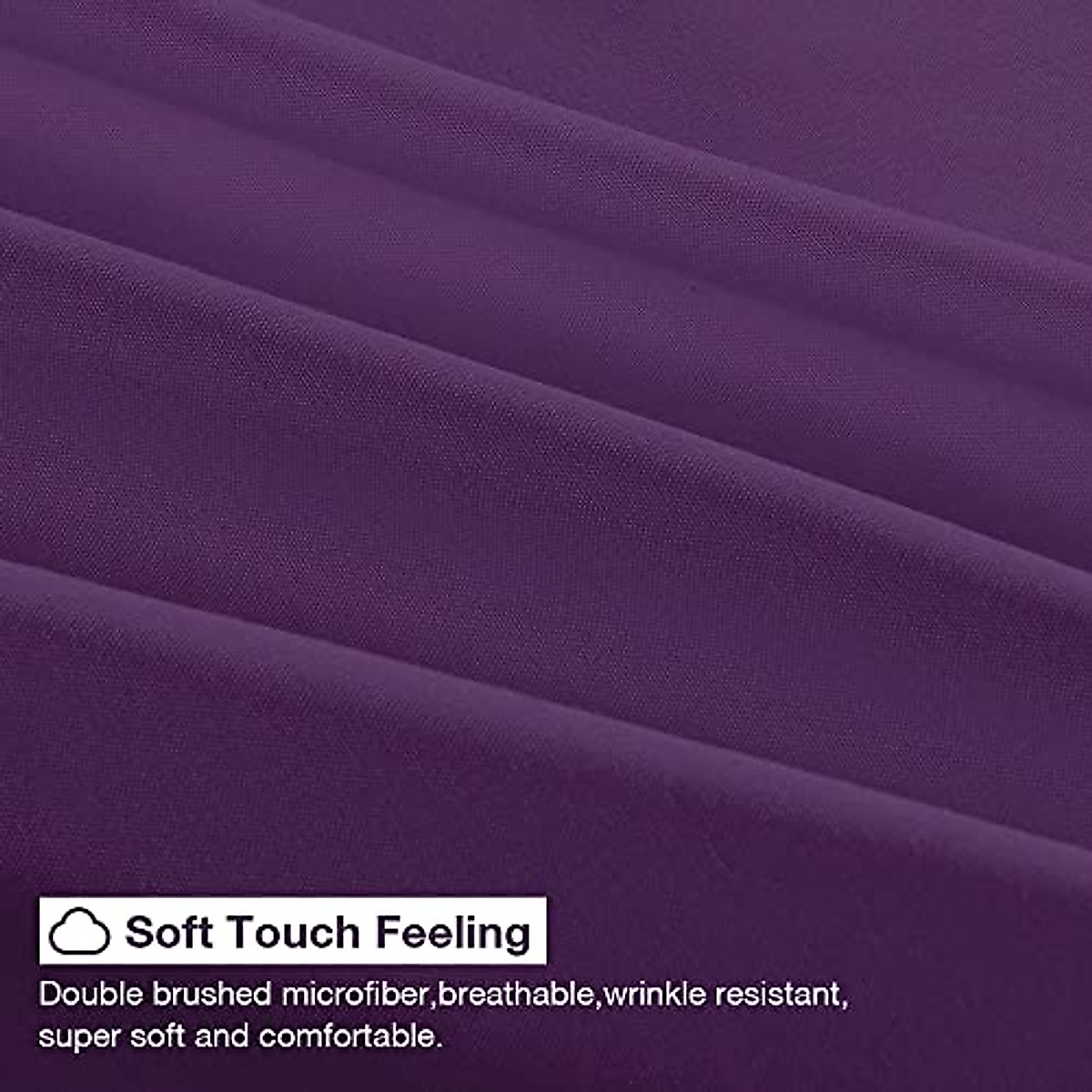 softan King Size Sheet Set - Soft King Bed Sheets - Brushed Microfiber Fitted Sheet with 15" Deep Pockets - Breathable 4 Pieces Sheet Set for King Bed - Bedding Sheets & Pillowcases, Purple