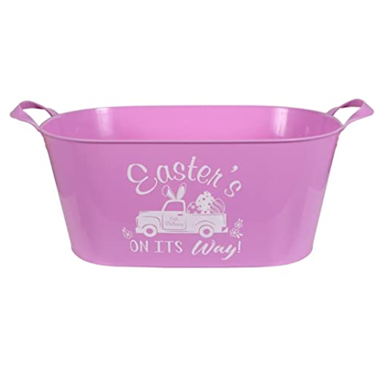 Spring/Easter Plastic Oval Container Great for Easter Baskets Purple Color EASTERS ON ITS Way