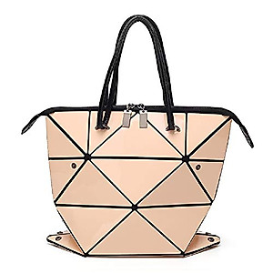 Geometric Luminous Purses and Handbags Holographic Reflective Crossbody Bag Irredescent Flash Rainbow Tote B