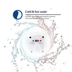 ABHQP Self Cleaning Hot and Cold Water Bidet - Dual Nozzle (Male & Female) - Non-Electric Mechanical Bidet Toilet Attachment - With Temperature 12 Mo warranty 30 Day Guarantee (BHCW01)