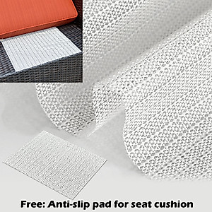 HOOOWOOO 25x25x5 Outdoor Patio Furniture Cushions Replacement,5" Thick Seat Back Chair Cushions Set,Zipper Olefin Sofa Loveseat Cushions for Patio Outdoor Furniture,Orange Red