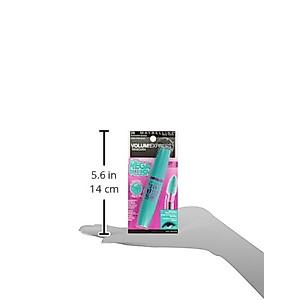 Maybelline New York Volume Express Mega Plush Washable Mascara, Blackest Black, 0.3 Fluid Ounce, (K1147800)