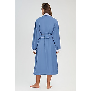 MONARCH Plush Lined Microfiber Bath Robe for Women or Men - Super Soft, Durable Luxury Spa, Resort & Hotel Bathrobe, Generously Sized (Unisex) Cypress