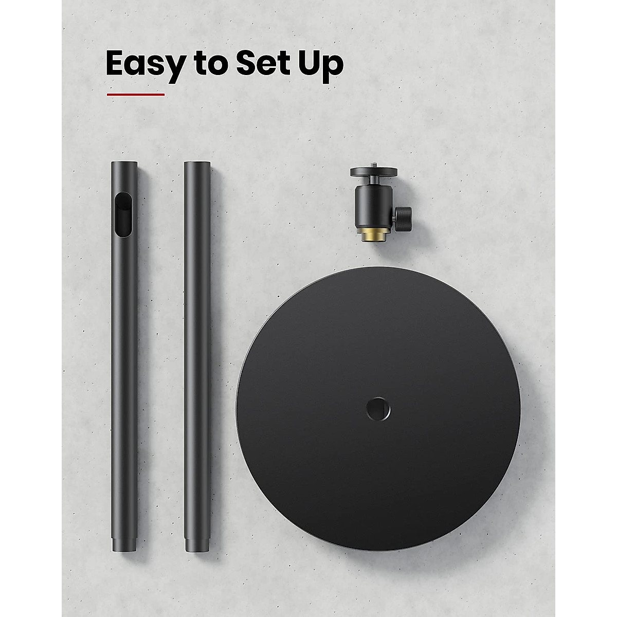 Anker NEBULA Capsule Max, Pint-Sized Wi-Fi Mini Projector with Anker Nebula Projector Lightweight and Adjustable 3-ft Floor Stand