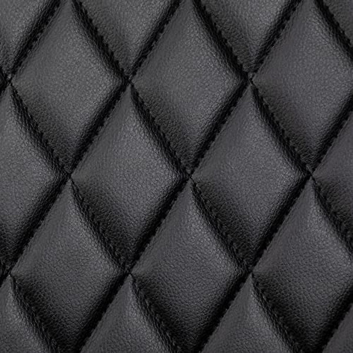 LUNLING Mid Century Modern Faux Leather Dining Chairs Set of 2, Black, Upholstered Seat, Metal Legs, Adjustable Foot for Kitchen Dining Room Desk Chairs