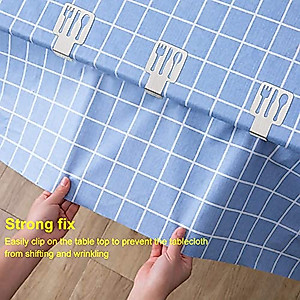 Snader - Tablecloth Clips for Outdoor Tables - 8 Pack Stainless Steel Clips for Outdoor Table Cloth Holders Llifetime Picnic Tables, Home, Kitchen, Restaurant, Weeding, Picnic, Patio and Party