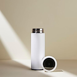 LINK UV-C Self Cleaning Sterizing Tumbler White 350ml / Water Purification /304SS Vacuum Insulated Stainless Steel Hot & Cold Double Walled/Tumbler Sterilization & Travel