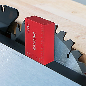 EANOSIC Setup Blocks Height Gauge Set, 15pcs Precision Aluminum Setup Bars for Router and Table Saw Accessories Woodworking Set Up, Bars Include Laser Engraved Size Markings