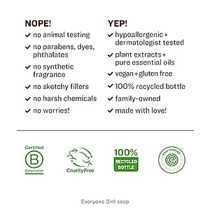 Everyone 3-in-1 Kids Soap, Body Wash, Bubble Bath, Shampoo, 32 Ounce (Pack of 2), Orange Squeeze, Coconut Cleanser with Organic Plant Extracts and Pure Essential Oils (Packaging May Vary)