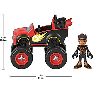 Fisher-Price Blaze and The Monster Machines Toy Truck & Figure Set, Ninja Blaze & AJ, Preschool Racing Play Ages 3+ Years