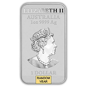 2018 - Present (Random Year) P Lot of (10) 1 oz Silver Bars Australia Perth Mint Dragon Series Rectangular Coins Brilliant Uncirculated with Certificates of Authenticity $1 BU