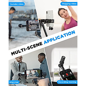 BOYA BY-M100D iPhone Microphone Mini Plug&Play Phone Microphone for iPhone 14/14 Pro/13/iPad/IOS with Lightning Port for YouTube/Vlog/Interview