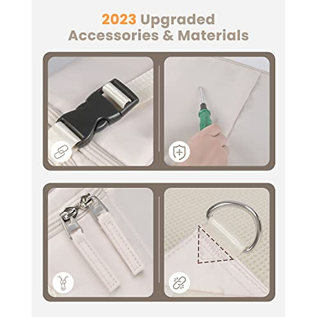 Snoffic Carry-on Travel Backpack, 17.3 Inch TSA-Friendly Laptop Travel Backpack, Waterproof Weekender Daypack Bag for Work Business Hiking Traveling Gift Bookbag (Beige)