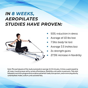 AeroPilates Precision Series Reformer 535 - Pilates Reformer Workout Machine for Home Gym - Up to 350 lbs Weight Capacity