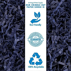 MagicWater Supply Crinkle Cut Paper Shred Filler (1 LB) for Gift Wrapping & Basket Filling - Navy Blue