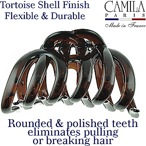 Camila Paris AD718 Octopus French Hair Clips for Women Thick Hair, Large Hair Clips for Thick Hair for Curly Wavy Long Hair, Strong No-Slip Grip Hair Claw Clip Big Hair Clips for Women. Made in France