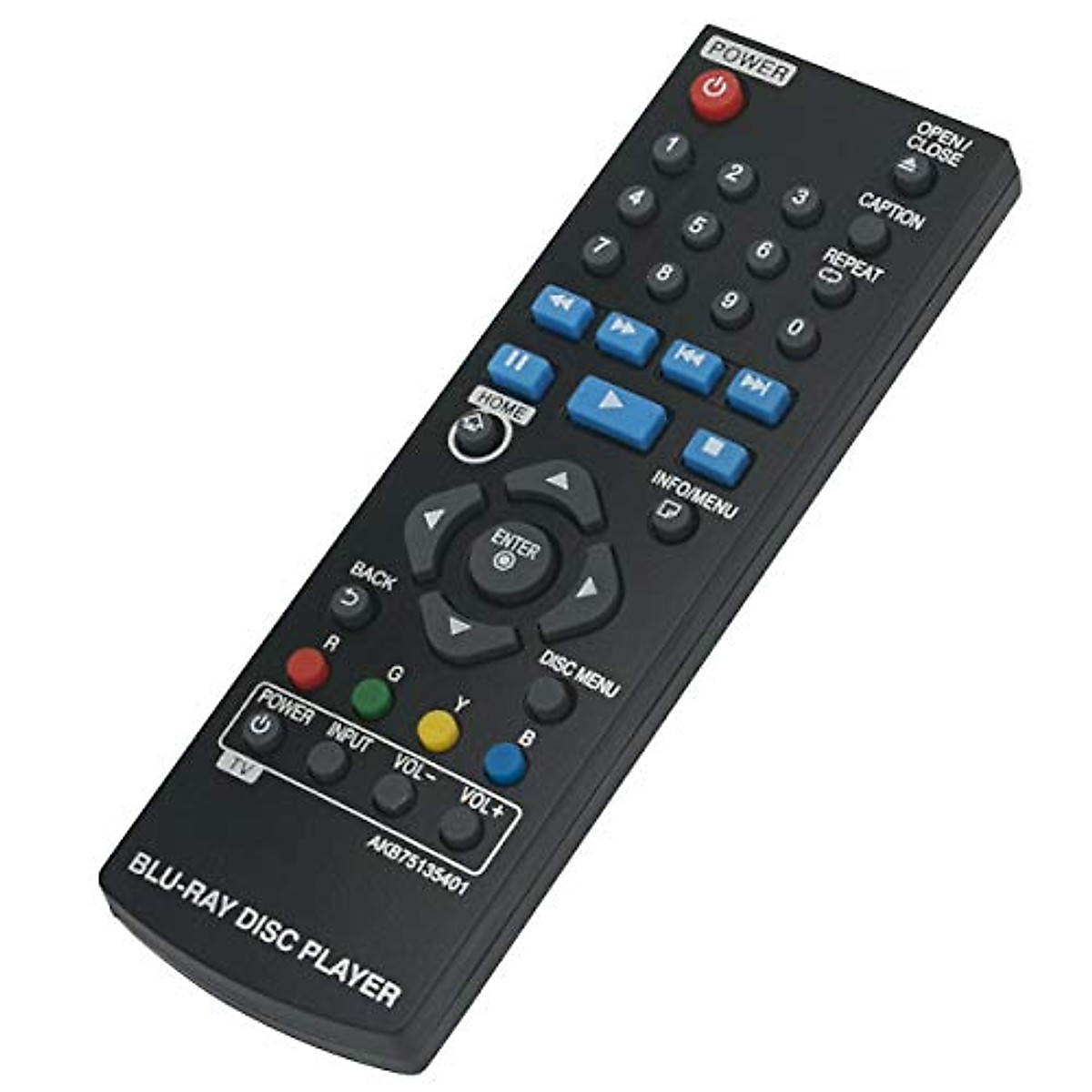 AKB75135401 Replacement Remote Control Applicable for LG UBK80 UP870 UP875 BPM35 BP175 Ultra HD Blu-ray Disc Player