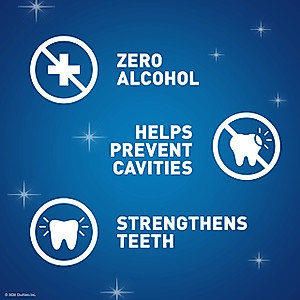 ACT Anticavity Zero Alcohol Fluoride Mouthwash 18 fl. oz., With Accurate Dosing Cup, Mint