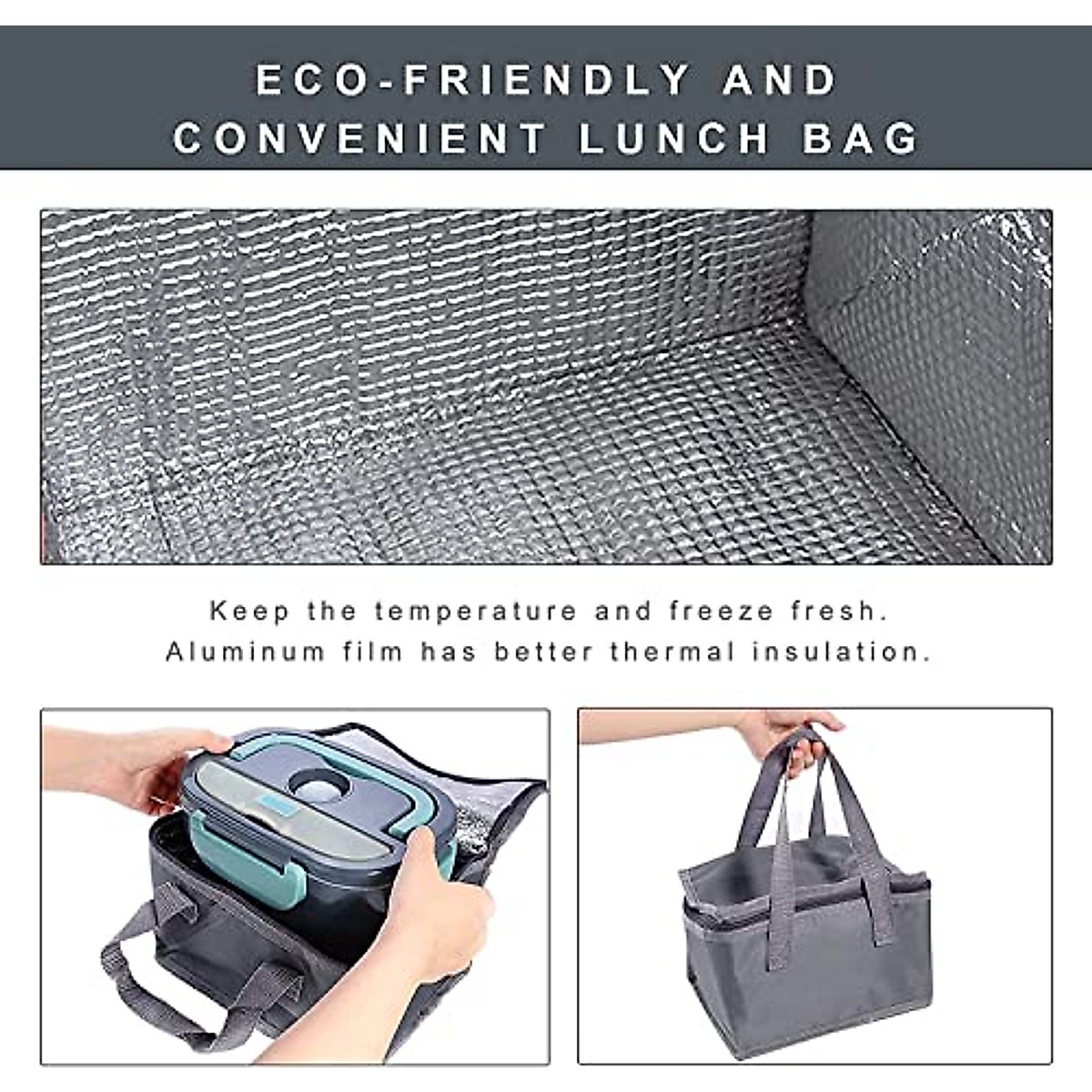 Electric Lunch Box, Electric Lunch Box Food Heater, 12V 24V 110V 3 in 1 Portable Food Warmer Heater for Car/Truck/Home with 1.5L Removable 304 Stainless Steel Container Fork/Spoon and Carry Bag