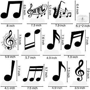 Musical Notes Party Table Decorations 11Pcs Music Party Honeycomb Centerpieces for Music Notes Theme Birthday Party Baby Shower Supplies