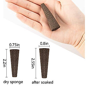 Alphatool 100 Pack Plant Seed Starters Sponges Compatible Seed Grow Pod Replacements Root Growth Sponges Gardening Accessories Fits AeroGarden Hydroponic Garden System Seed Starting