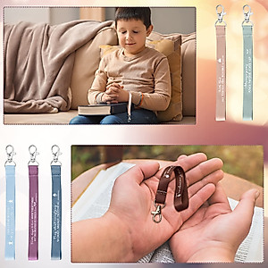 Inbagi 50 Pieces Christian Bible Verse Religious Biblical Keychain Bulk Fathers Day Gift for Men Church Favors(Fresh Colors)