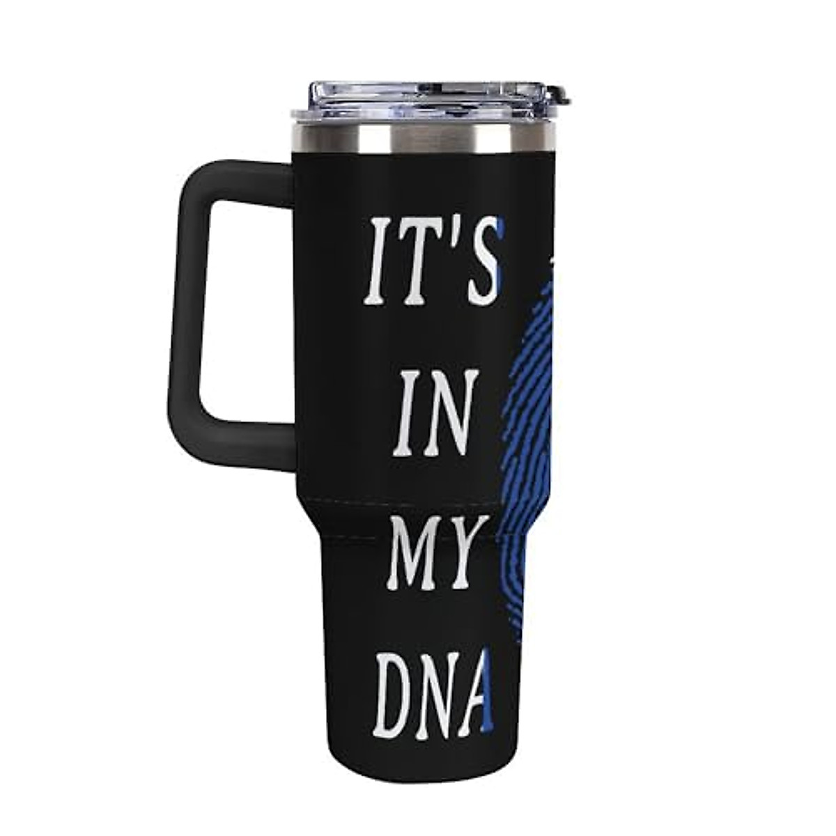 IT'S In My DNA Philippines Flag 40 Oz Tumbler with Handle And Straw Lid,Insulated Reusable Stainless Steel Travel Glass Mug 40 Ounces