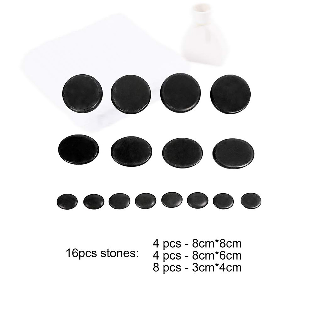 Goodtar Portable Hot Stones Warmer Set Spa Salon Massage Digital Electric Heater Kit with 16 Basalt Stones