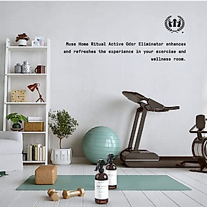 Muse Apothecary Home Ritual Active Odor Eliminator Spray - Odor Eliminator for Home - Furniture Deodorizer Spray & Bathroom Odor Eliminator - Essential Oil Air Freshener - 4oz, Fresh Linen