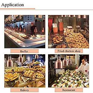 JIAWANSHUN 190mm Food Heat Lamp Warmer Food Warmer Lamp 250W Bulb Commercial Food Warmer Restaurant Supplies or Home Use Food Service Retractable Heat Lamps Catering Food Warmers 110V