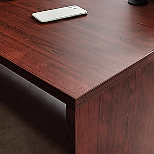 OfficeWorks by Sauder Affirm 72" x 30" Commercial Office Desk, L: 71.10" x W: 29.53" x H: 29.29", Classic Cherry Finish