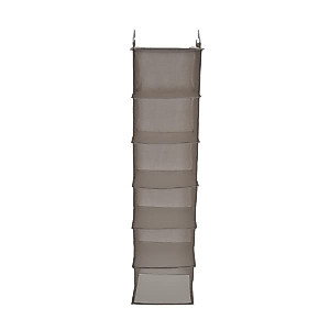 Household Essentials 6 Shelf Hanging Closet Organizer, Light Grey