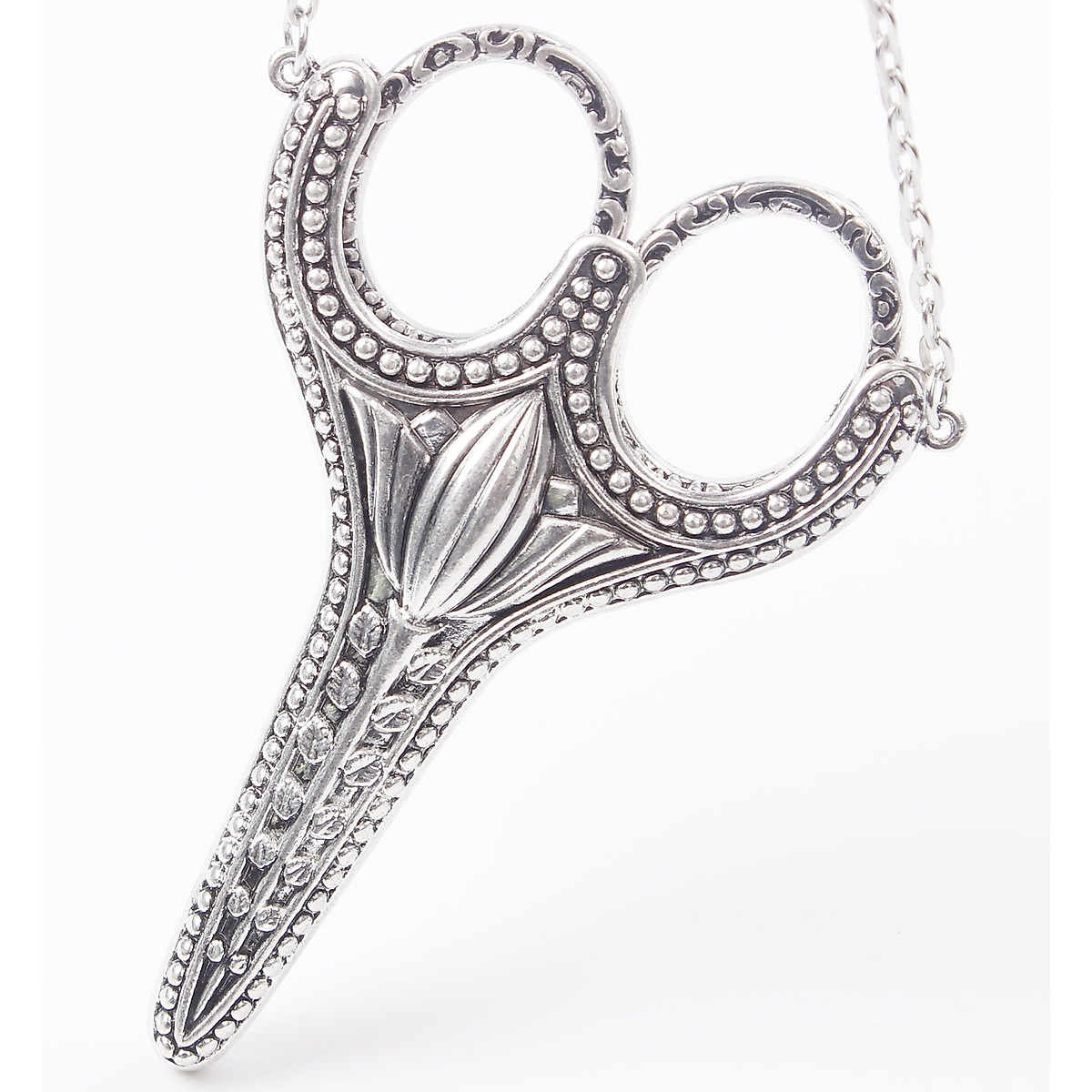 BIHRTC Stainless Steel Sharp Tip Sewing Snips Thread Cutter Safety Scissors with Sheath Chain for Embroidery, Sewing, Craft, Art Work & Everyday Use (Silver-1)