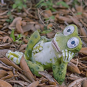 Sea Creations Solar Powered Garden Frog Figurine