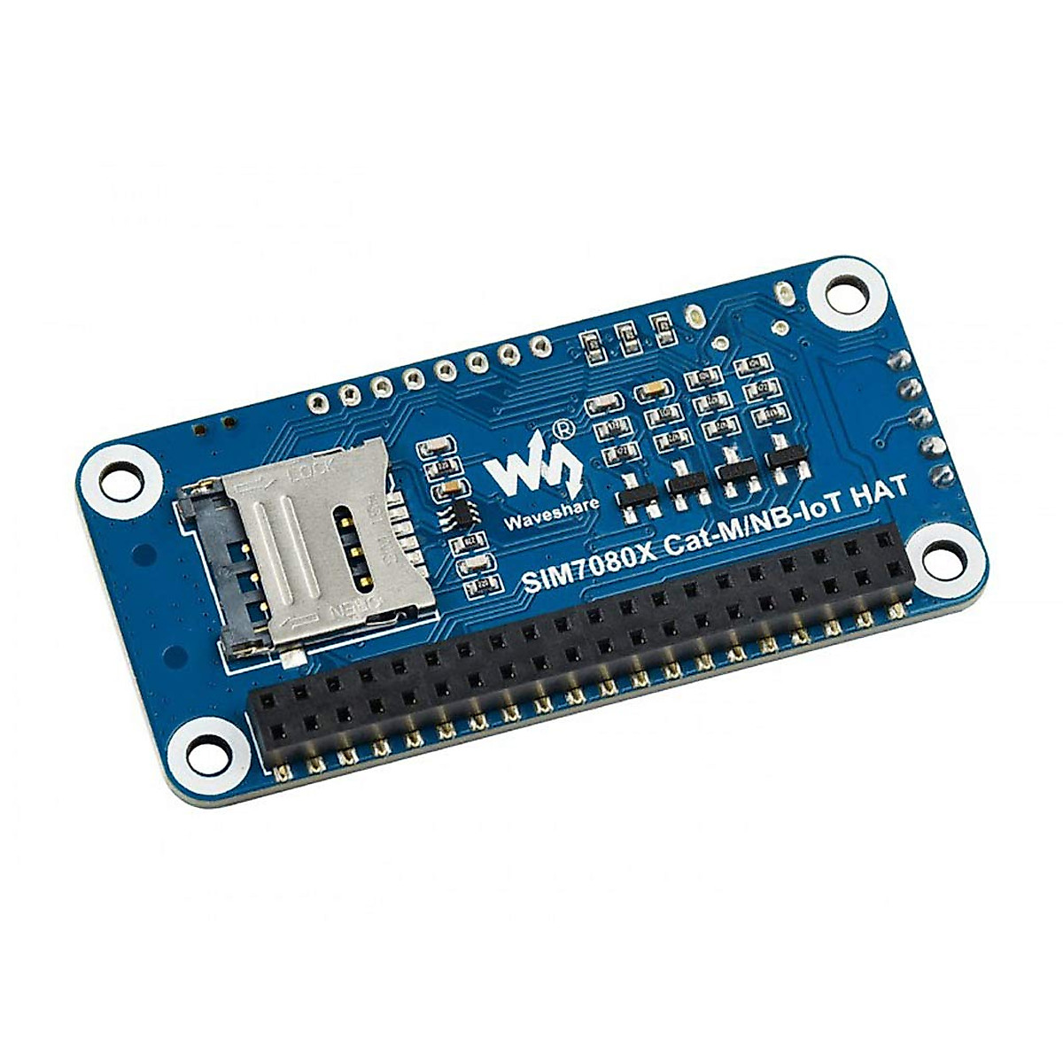 NB-IoT/Cat-M(eMTC)/GNSS HAT for Raspberry Pi Based on SIM7080G Supports Protocols as TCP/UDP/HTTP/HTTPS/TLS/DTLS/PING/LWM2M/COAP/MQTT Globally Applicable