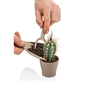 Mini Garden Hand Transplanting Set of 4 pc Succulent Cacti Cactus Tools Miniature Planting, Set for Fairy Garden, Potting, Houseplant, Bonsai Tools, Bonsai Kit, Shovel, Thong (Yellow)