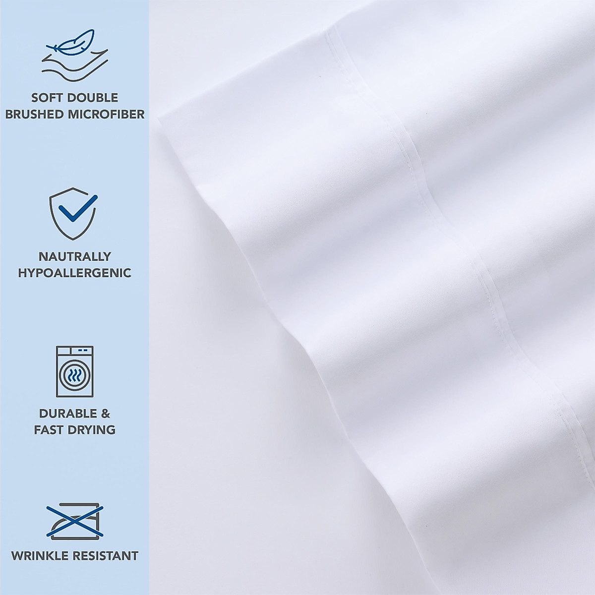 Arkwright Bulk Microfiber Queen Pillow Cases - Pack of 12 - Soft Hypoallergenic Pillowcases and Bedding Essentials for Hosts and Hotels, Standard, White