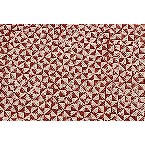 Handmade Geometric Tassel Rug Cotton Easy Washable Rugs Hand Block Printed Boho Area Rug Floor Carpet for Balcony Doormat Entryway Living Room Bedroom Hallway