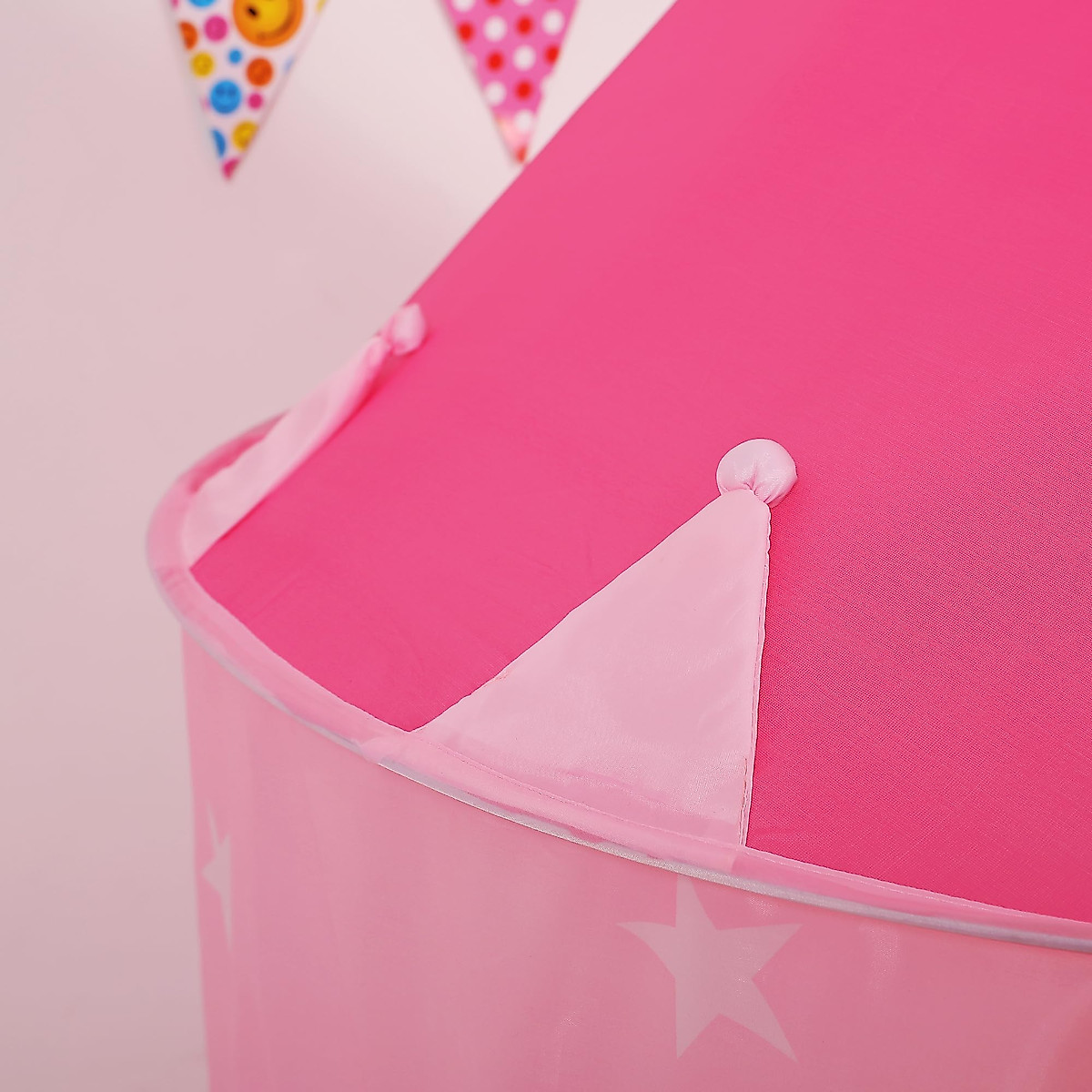 LimitlessFunN 4pc Princess Kids Pop Up Play Tent, Crawl Tunnel, Ball Pit | Includes Star Lights & Carrying Case |, Children Indoor Castle Playhouse for Girls, Toddlers, 47" D x 126" W x 53" H